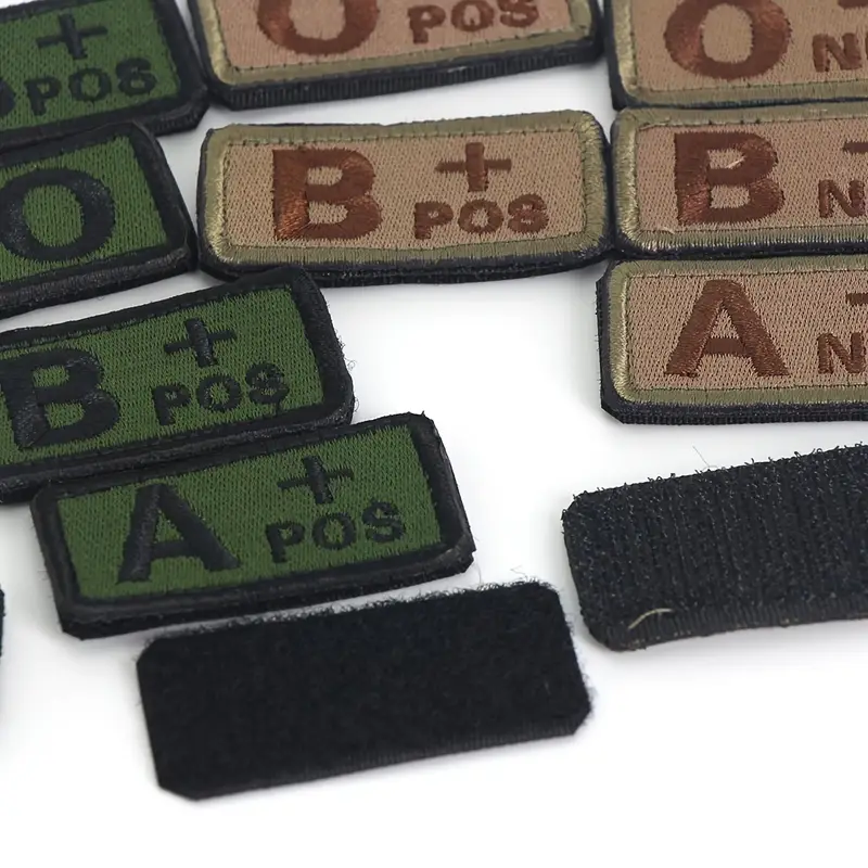 Embroidered blood type patch | Ammo Hive