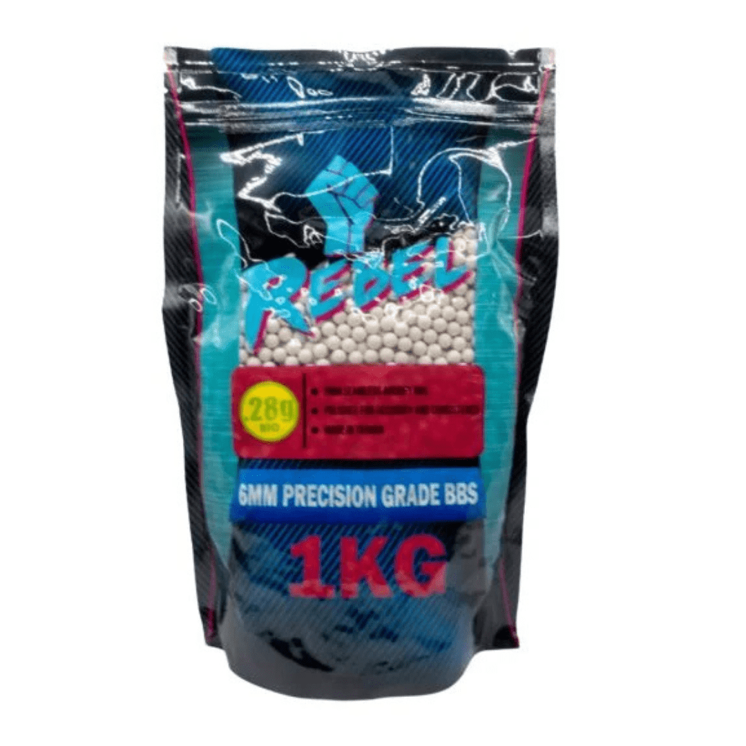 Rebel Precision 6mm BIO BBs 1kg Bag - 0.28g | Ammo Hive